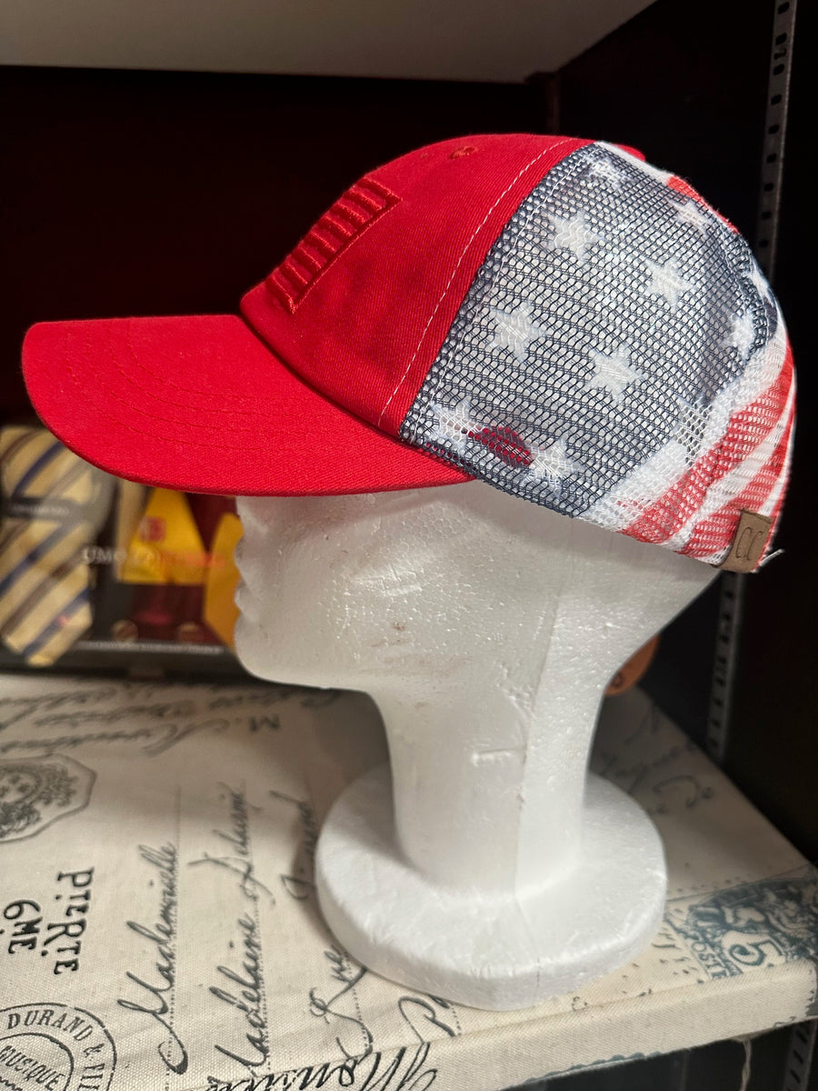 Patriotic Stars & Stripes Mesh Hat – CHIC & CHAP GIDDUP